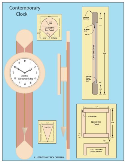 Intarsia clock - Canadian Woodworking