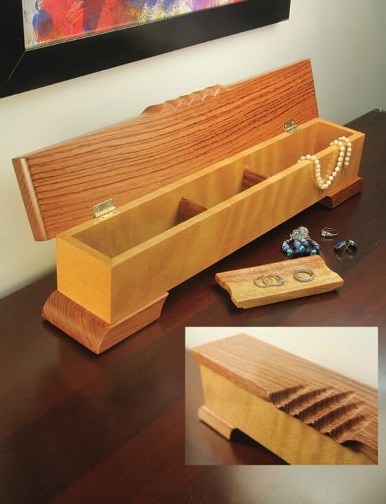 Two-drawer freeform bandsaw box | Canadian Woodworking