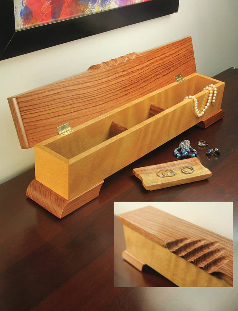 Two-drawer freeform bandsaw box | Canadian Woodworking