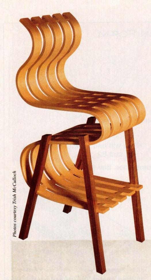 Wavy Bar Stool | Canadian Woodworking