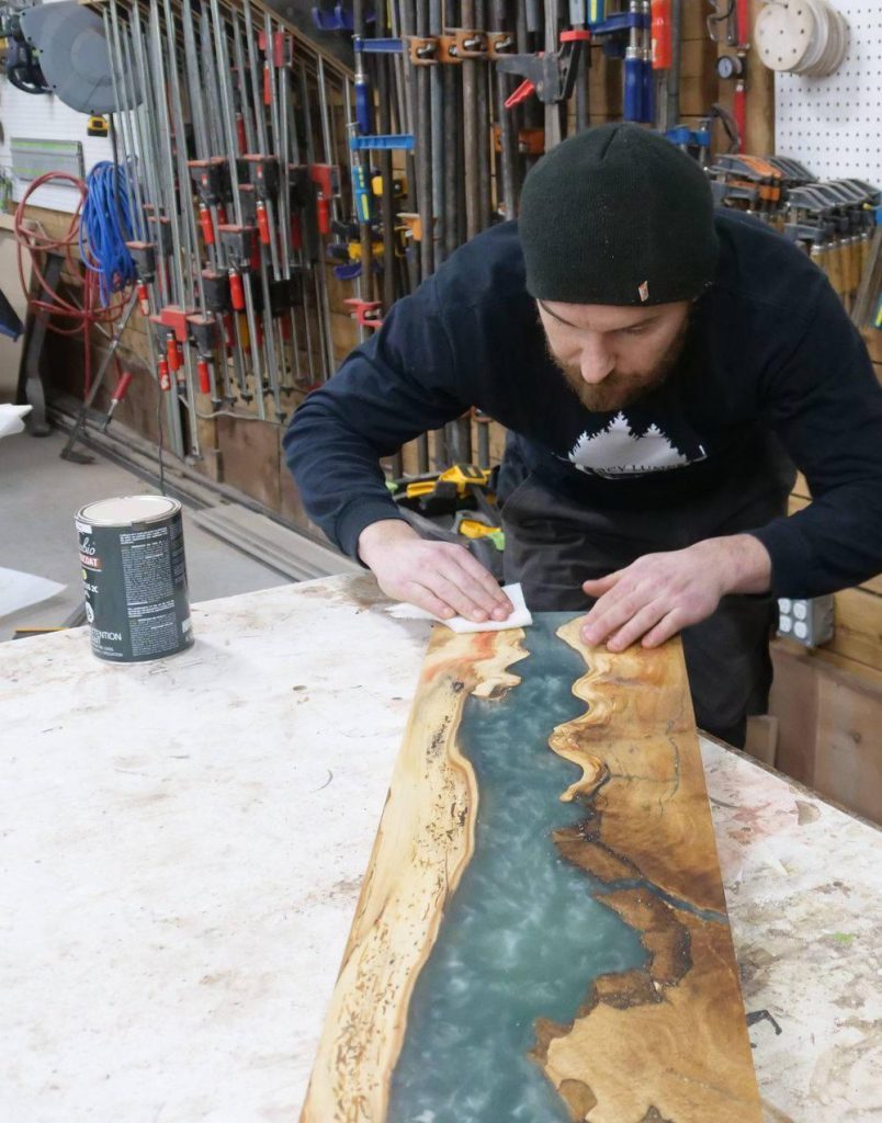 How to Create an Epoxy River Table Top - Canadian Woodworking