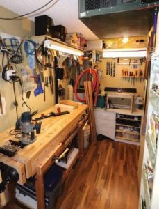 Hobby shop in a walk-in closet - Canadian Woodworking