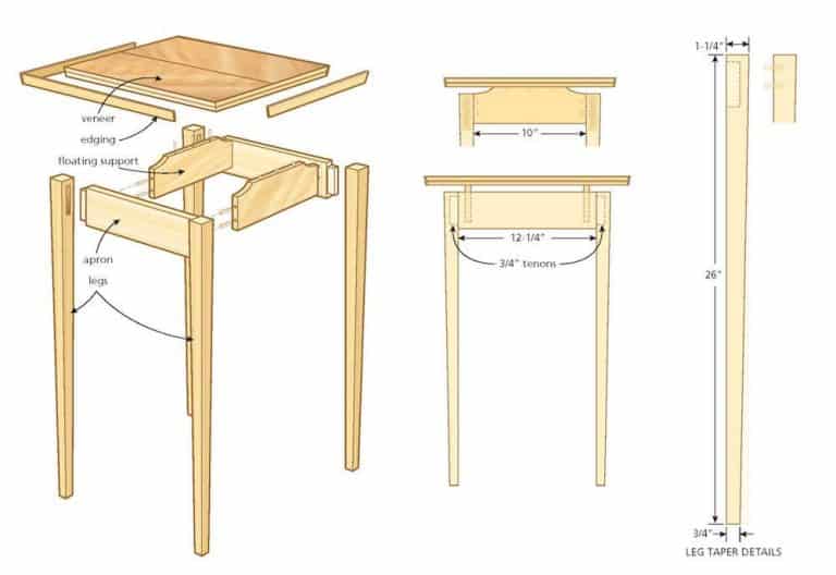 Build a side table with a floating top - Canadian Woodworking