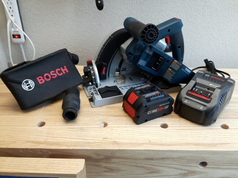 Bosch cordless brushless track saw - Canadian Woodworking