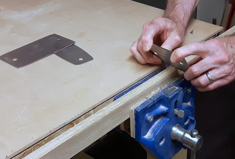 Blue Spruce card scrapers and burnisher - Canadian Woodworking