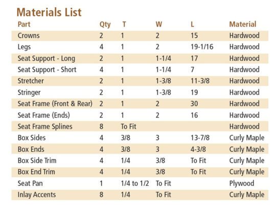 Build a stylish bench - Canadian Woodworking