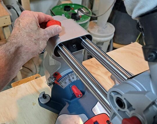 Bosch PROFACTOR 18V 10″ dual-bevel mitre saw - Canadian Woodworking