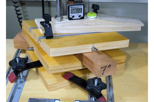 Simple compound angle drilling jig - Canadian Woodworking