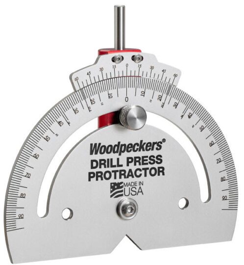 Drill press protractor from Woodpeckers - Canadian Woodworking